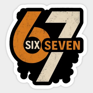 Funny 67 Six Seven Meme Stickers for Sale | TeePublic